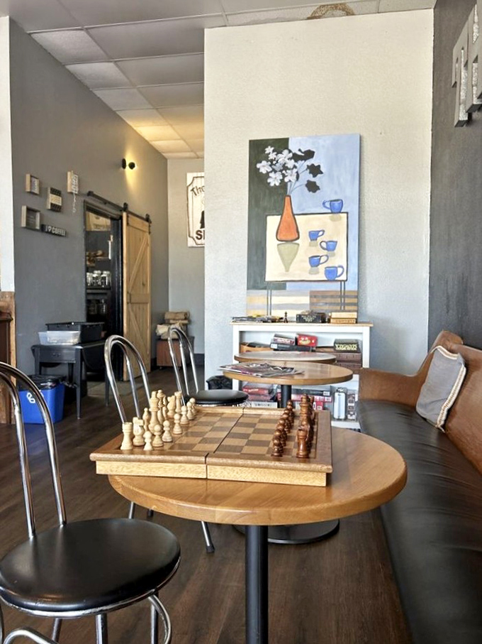 Board games invite friendly competition and conversation, transforming coffee time into an interactive social experience for all ages.