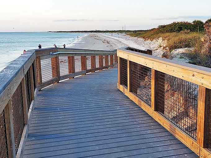 This boardwalk bridges two worlds&mdash;civilization and wilderness&mdash;offering safe passage over dunes while protecting the fragile ecosystem beneath your feet.