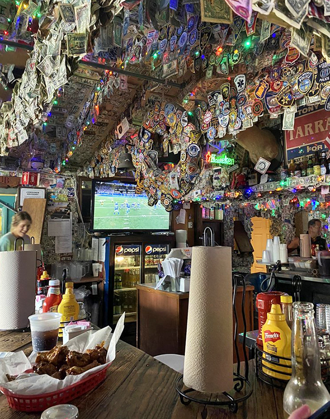 Sports on TV, money on the ceiling, and cold drinks within reach&mdash;this is the Florida Keys trifecta of happiness in one perfect corner.