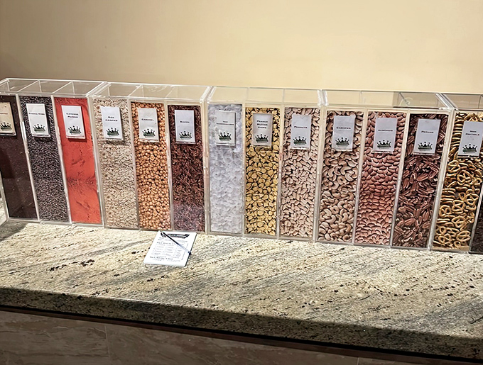 A rainbow of chocolate possibilities awaits the indecisive visitor, with mix-ins ranging from traditional nuts to adventurous spices for custom creations.