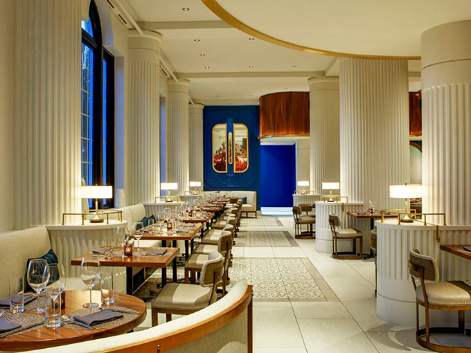 The refined dining room sets the stage for culinary magic, where fresh seafood and local ingredients transform into memorable meals.