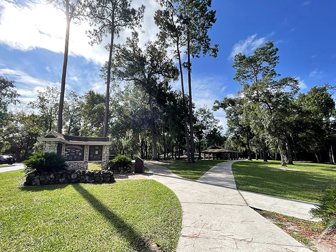 The entrance path builds anticipation with every step &ndash; nature's version of a red carpet welcome.