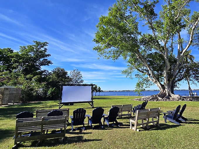 Edison might appreciate this modern use of his grounds &ndash; where better to watch films than at the home of the man who pioneered motion pictures?