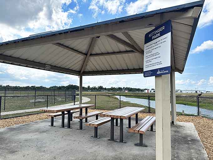 The picnic area offers perhaps the most impressive dining backdrop in Orlando &ndash; no reservation required.