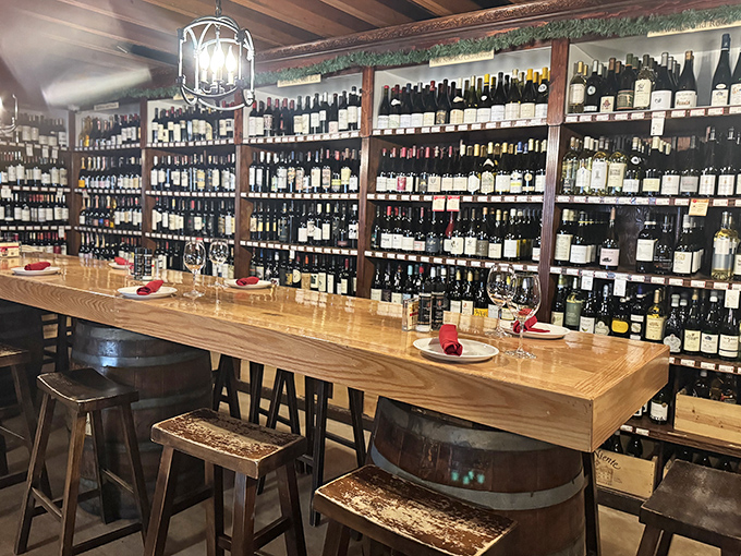 The wine bar invites lingering conversations over perfectly paired glasses, with knowledgeable staff ready to guide your vinous journey.