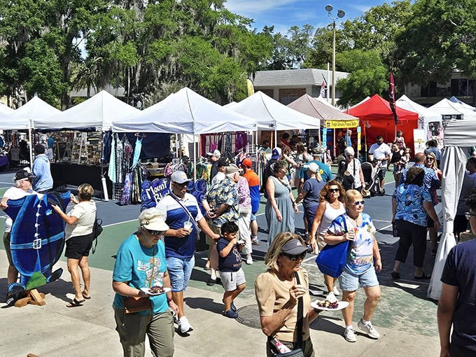 Mount Dora's charming downtown streets fill with blueberry lovers during the annual festival celebrating Florida's sweet spring harvest.