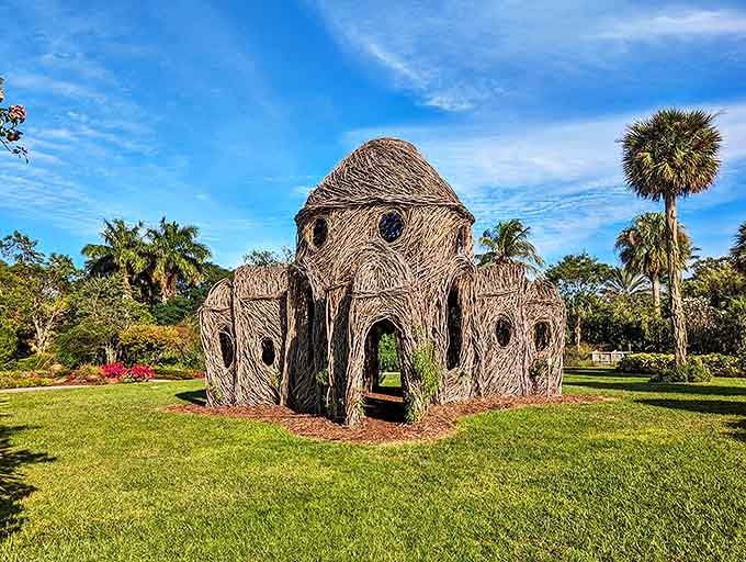 That woven structure looks like a giant bird built itself the fanciest nest in Florida.