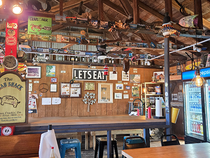 Let's Eat indeed &ndash; the rustic interior invites you to settle in and stay awhile, surrounded by decades of Everglades memorabilia.