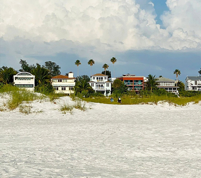 Beach Dunes Facing North End Homes Where lucky homeowners wake up to this view every morning, living the dream that vacation brochures promise.