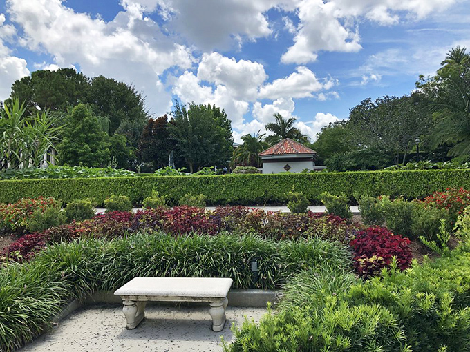 This isn't just any garden bench &ndash; it's an invitation to pause, breathe, and absorb the surrounding beauty in comfortable stone elegance.
