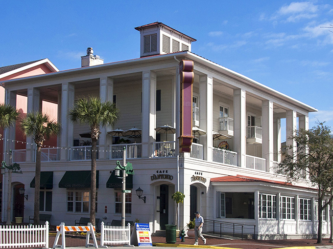 Caf&eacute; D'Antonio's elegant exterior hints at the Italian culinary treasures waiting inside &ndash; carb-counting not recommended during your visit.