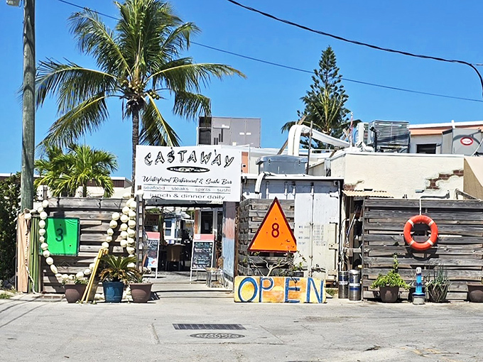 Castaway's weathered wood exterior and handmade signs embody the authentic Keys vibe &ndash; unpretentious surroundings for seriously good seafood.