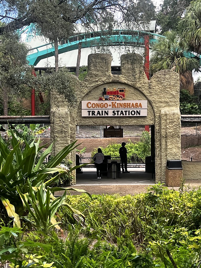 Congo-Kinshasa Train Station stands as a portal between worlds, its weathered façade hiding modern engineering that keeps the magic running.