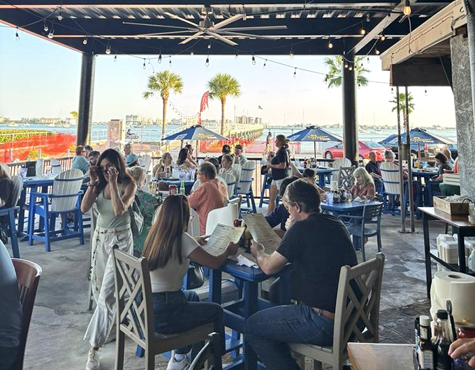 Diners: The universal expression of "I can't believe we found this place" spreads across faces as plates arrive and vacation memories take shape.