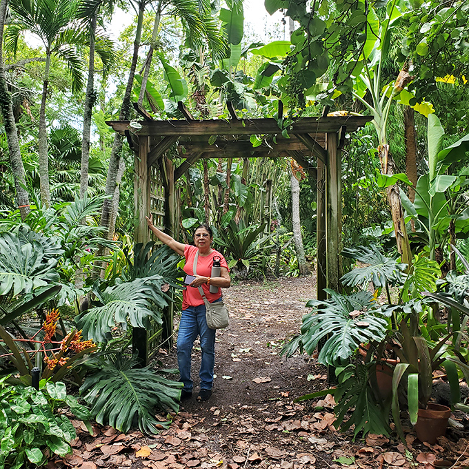 "Welcome to the jungle" takes on new meaning as you pass through this lush garden archway.