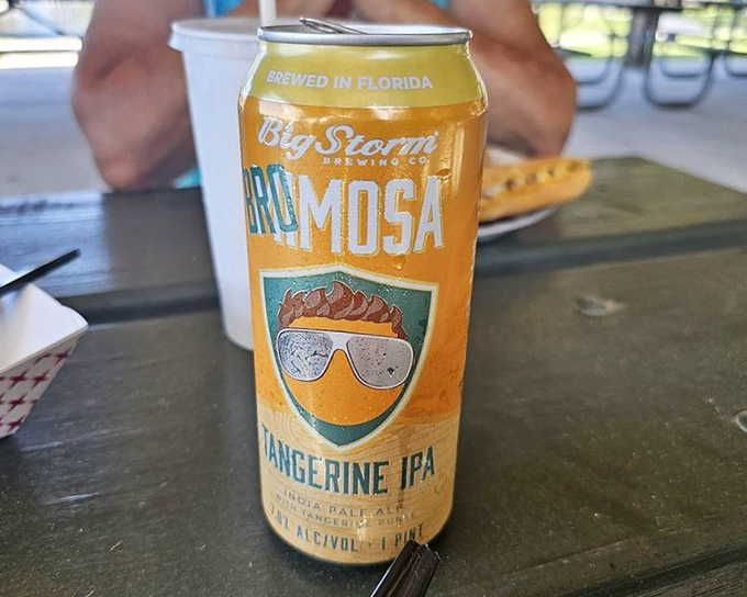 Florida-brewed beer: because something this hoppy deserves to accompany meat this smoky. It's the barbecue buddy system at work.