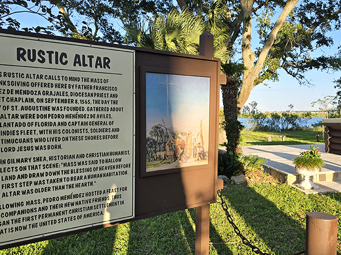 History isn't just written in books &ndash; sometimes it's displayed on weathered signs that tell stories of thanksgiving masses and the birth of a nation.