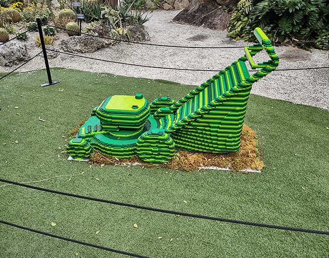 This green scorpion sculpture proves that even creepy crawlies can be charming when they're made of plants and not actually chasing you.