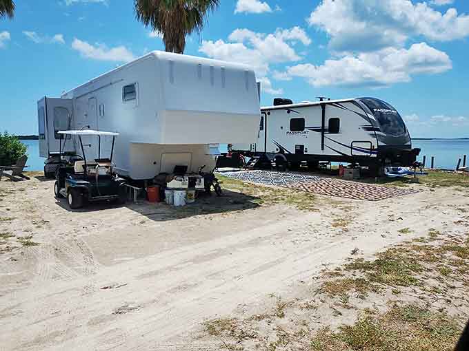 Waterfront RV sites offer front-row seats to some of the most spectacular sunrises and sunsets you'll ever witness without leaving your campsite.
