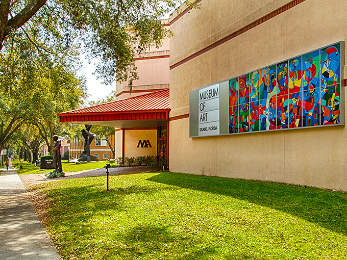 The Museum of Art-DeLand's colorful exterior hints at the creative treasures within, where world-class exhibitions bring artistic inspiration to this small Florida town.