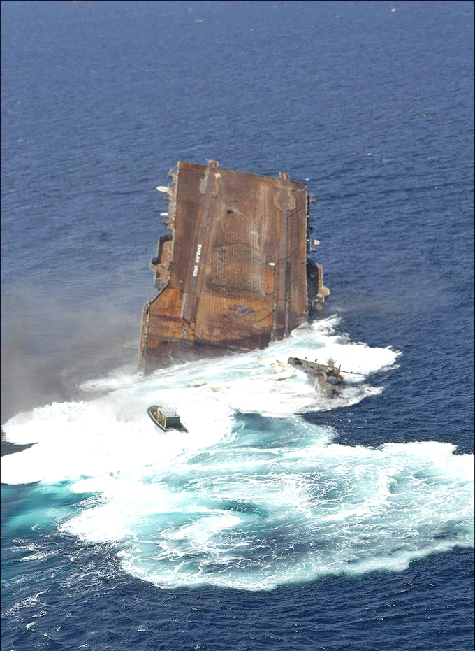 The dramatic final moments of the Oriskany's journey to the seafloor, where warship becomes wildlife sanctuary in minutes.