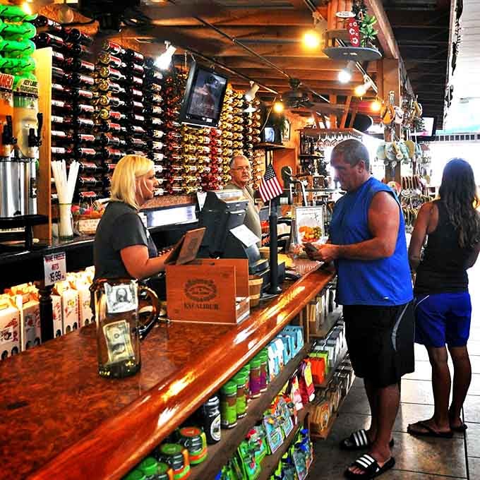 The tasting counter where friendly staff help you discover your new favorite Florida wine.