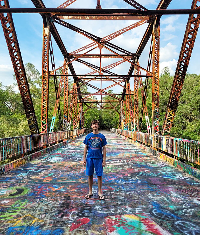 Standing amid this riot of color and creativity, visitors become part of the bridge's ongoing story, a temporary character in its evolving narrative.