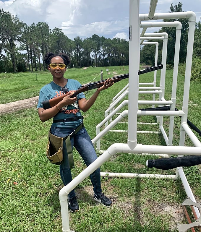 Clay shooting adds another dimension to the adventure park experience &ndash; satisfaction measured in shattered targets.