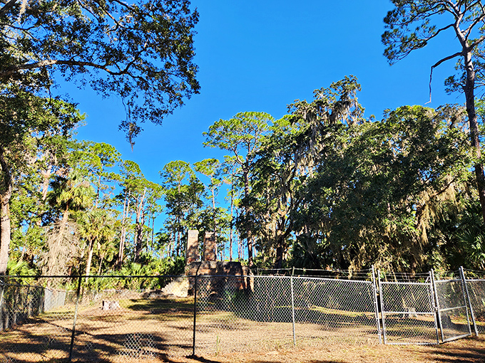 Morning light bathes the historical site in golden hues, transforming industrial remains into an almost spiritual experience.