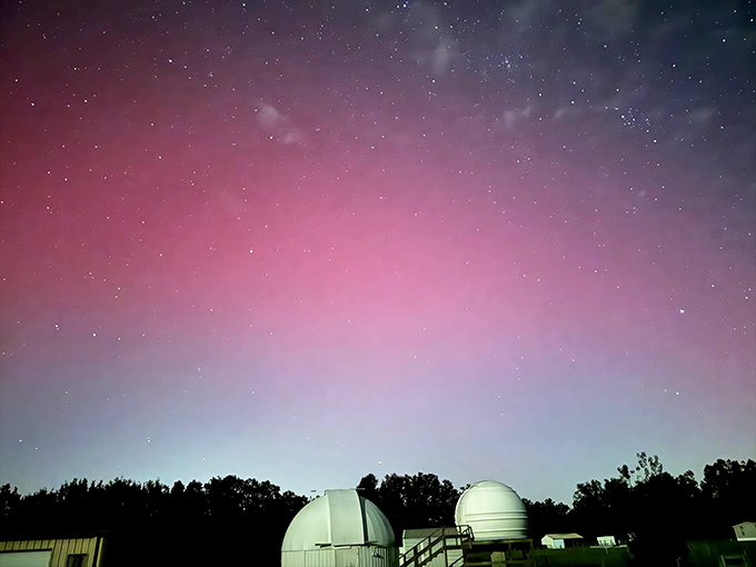 The aurora paints the northern sky in watercolor hues, adding another layer of magic to an already enchanted night.