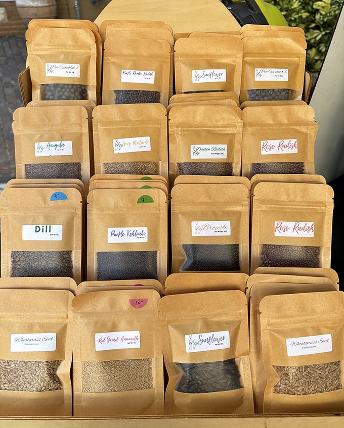A gardener's treasure chest! These carefully packaged seeds promise future harvests and the satisfaction of growing your own.