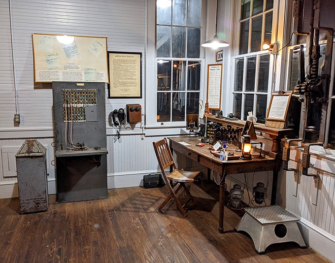 The telegraph office represents the cutting-edge technology of its day&mdash;the Victorian equivalent of sending a text message across town.