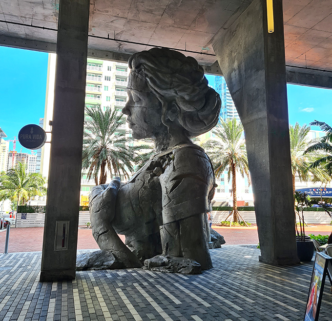 From the building's perspective, Thrive serves as both guardian and greeter, transforming a simple entrance into a memorable architectural experience.