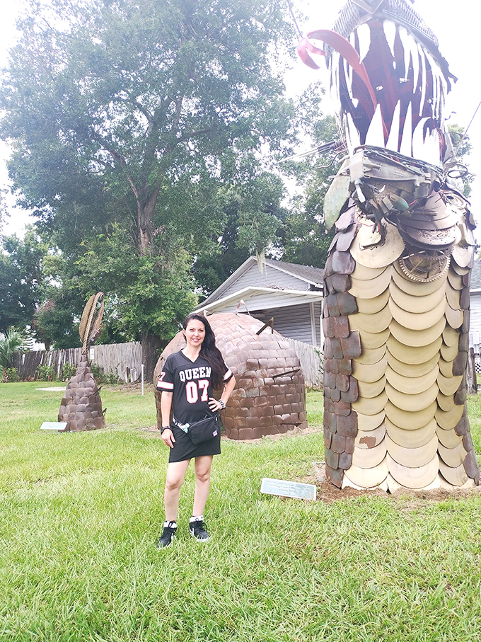 Visitors can't resist posing with this magnificent metal beast, creating memories more unique than any standard Florida vacation photo &ndash; no mouse ears required!