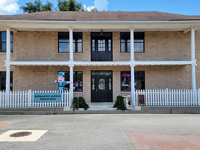 Bernard's Hidden Treasure lives up to its name, with a stone fa&ccedil;ade that hints at the discoveries waiting just beyond that black door.