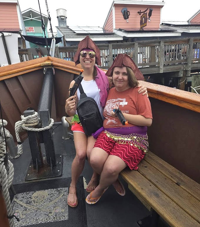 The bow seating area where you can pretend you're scanning the horizon for treasure instead of just watching for dolphins.