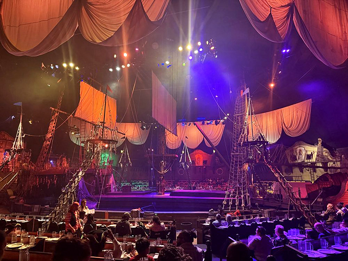 The Buccaneer Bar stands ready to quench the thirst of landlubbers and sea dogs alike before the main adventure begins.