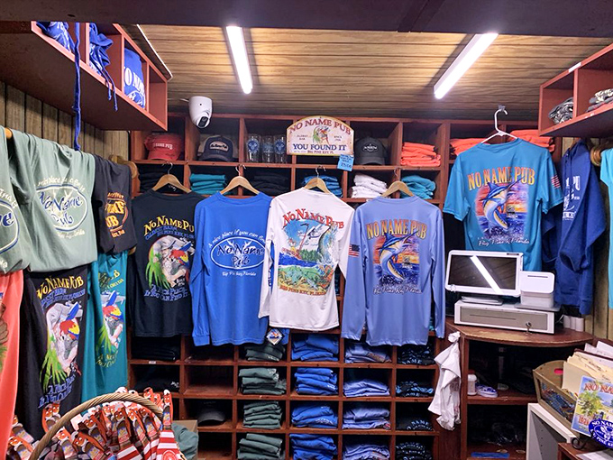The merchandise wall offers tangible memories – wear your "You Found It" t-shirt like a badge of honor for discovering this hidden gem.