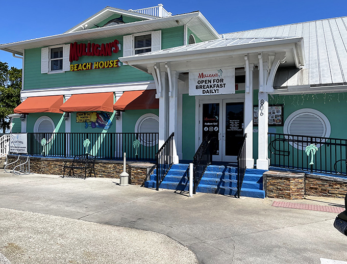 Mulligan's Beach House serves breakfast with a side of ocean views, turning morning coffee into a vacation highlight.