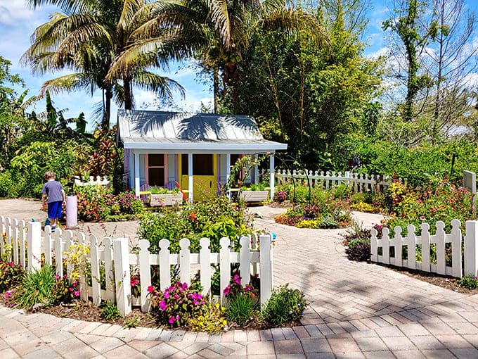The charming cottage-style Children's Garden building welcomes young explorers to discover nature through play, making education feel like pure fun.