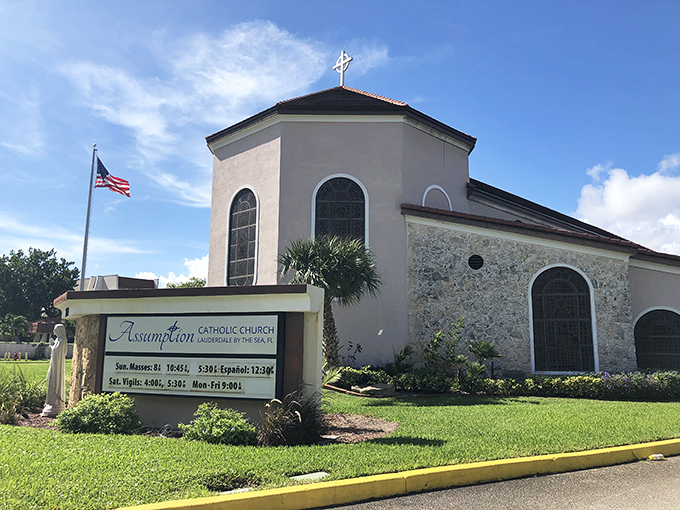 Assumption Catholic Church offers spiritual sanctuary just blocks from the beach, its architecture reflecting the town's understated charm.