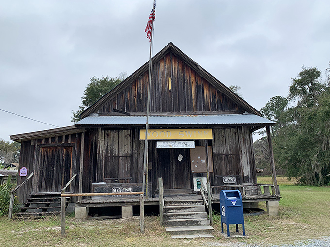 From the outside, it's just a humble wooden building; step closer and you'll find it's actually a time machine disguised as a general store.