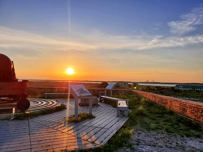 Fort Pickens sunsets transform military history into pure magic, painting the sky with colors no artist could fully capture.