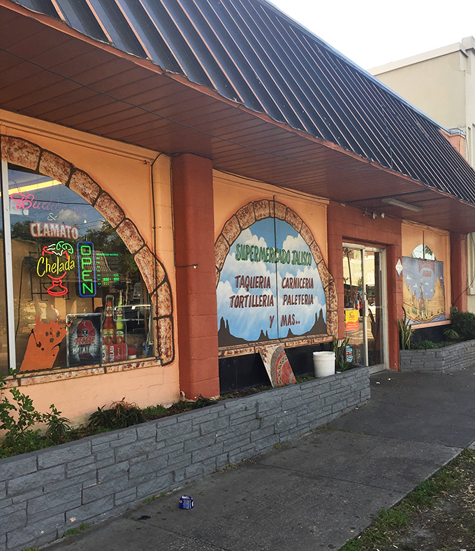 Vibrant murals and neon signs announce authentic Mexican flavors that transport taste buds across borders without leaving Florida.