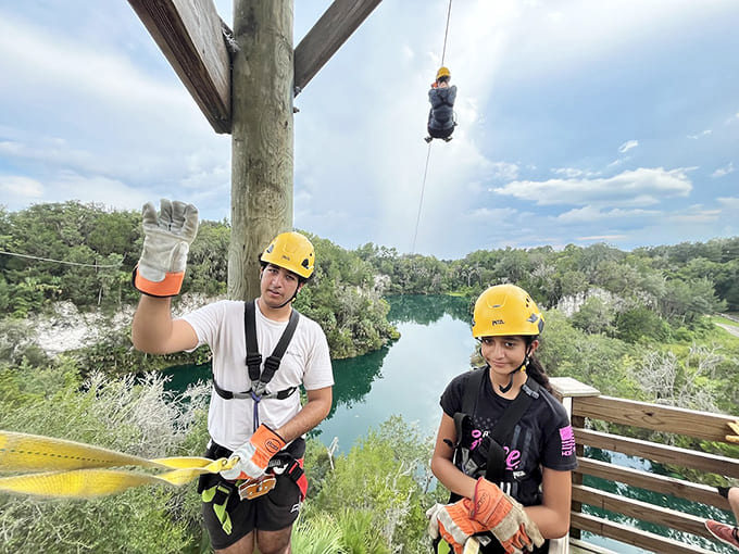 The pre-flight crew getting ready for takeoff, that perfect moment when excitement overtakes nervousness and adventure truly begins.