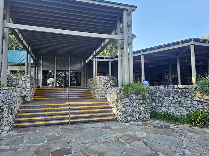 The visitor center: where you'll learn why this water is so clear (spoiler: it's not because mermaids clean it nightly).