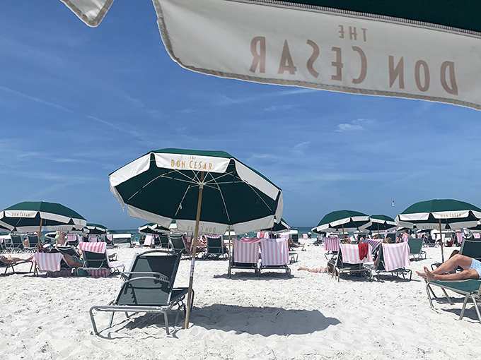 The beach service at The Don CeSar elevates sunbathing to an art form, with umbrellas, comfortable loungers, and the Gulf of Mexico as your playground.