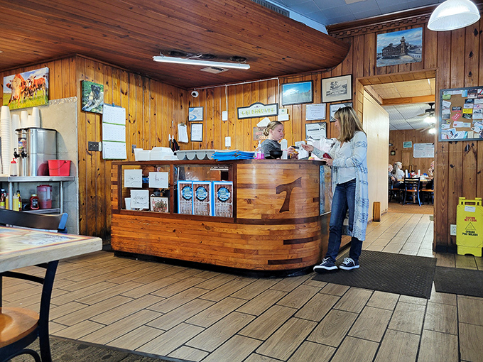 The wooden counter where magic happens &ndash; where orders are called out and plates emerge bearing comfort food that feeds both body and soul.