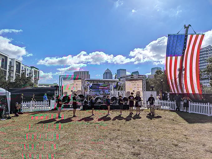 The park transforms into an outdoor concert venue, continuing the musical legacy that once made Central Avenue legendary.