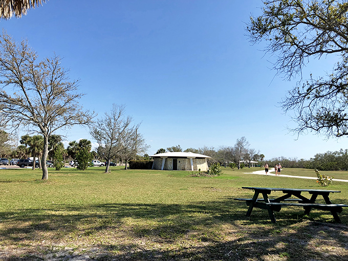 Simple pleasures await under shade trees &ndash; picnic tables promising lazy afternoons where conversations matter more than cell service.